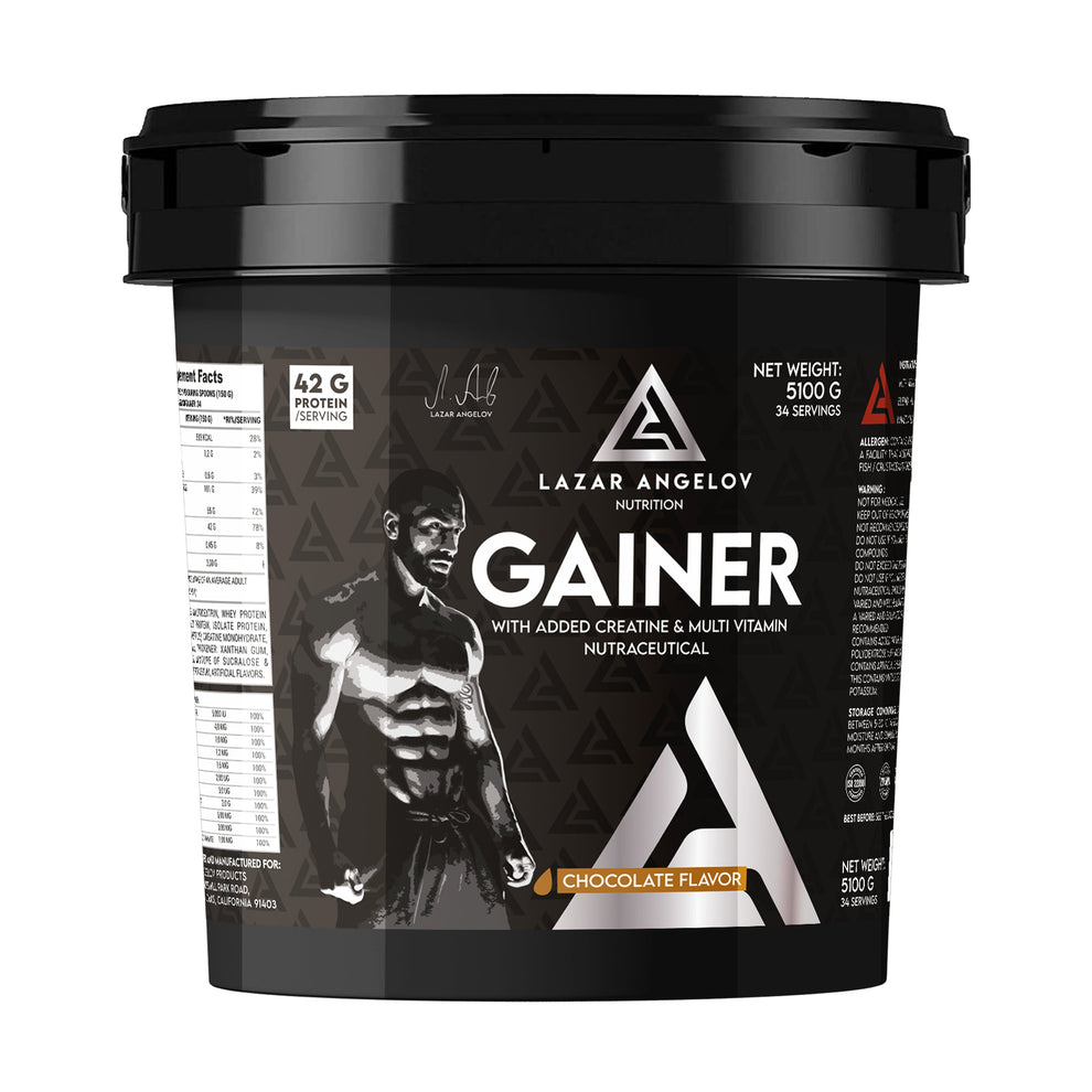 Lazar Angelov Gainer Chocolate Bucket 5.1 Kg – Anandit Nutrition